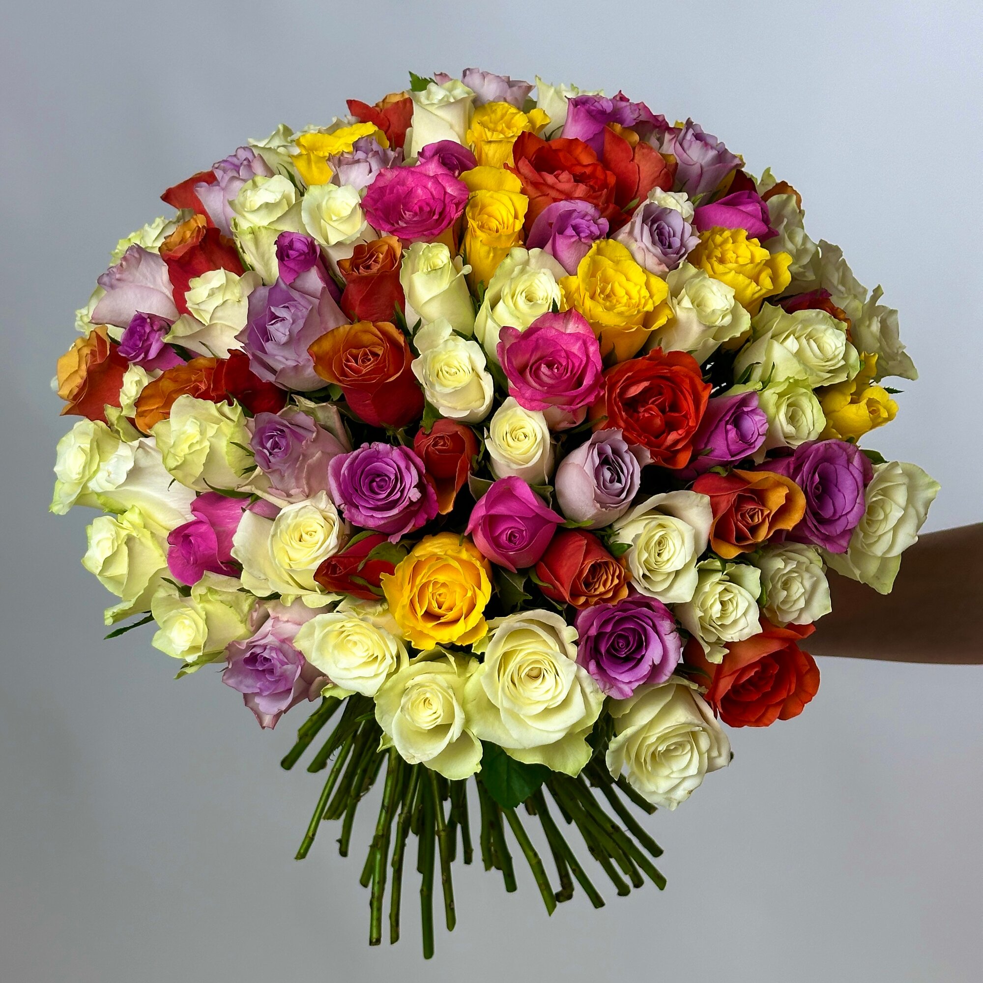 Букет цветов из 101 розы микс Кения