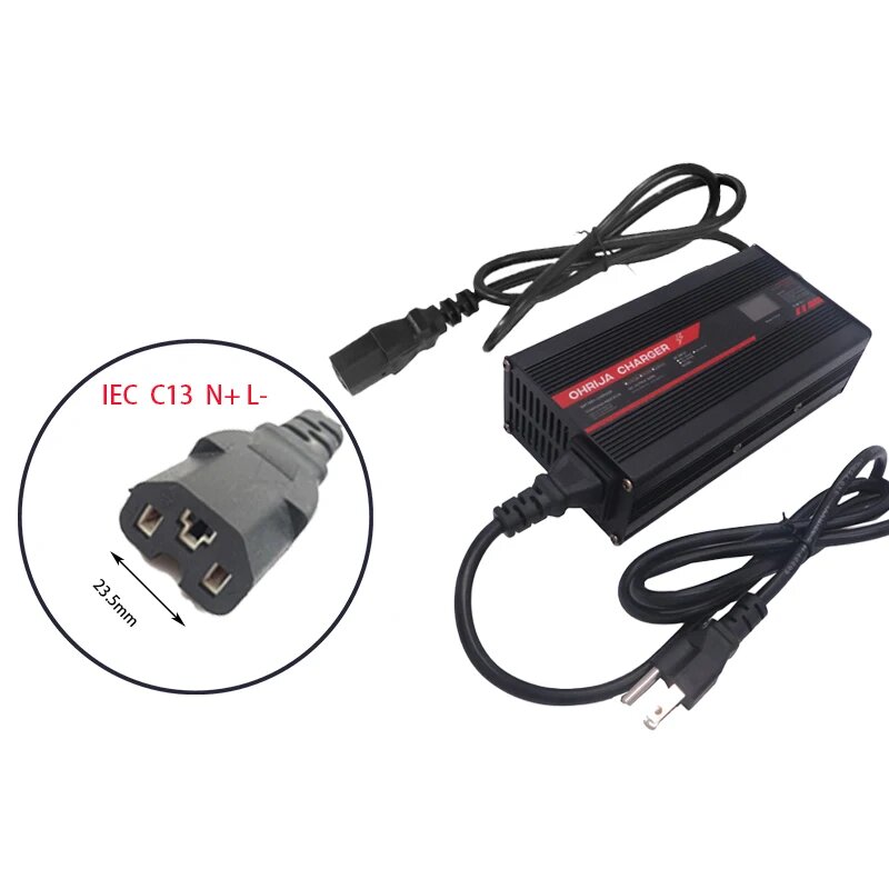 Зарядное устройство LiFePO4 54.75В 8А, EU-220V, IEC