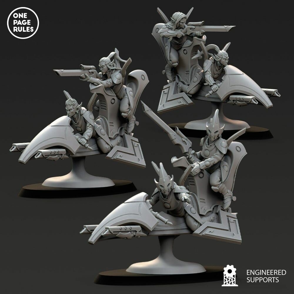 Миниатюра Warhammer Eldar High Elves Jetbike Protectors 3
