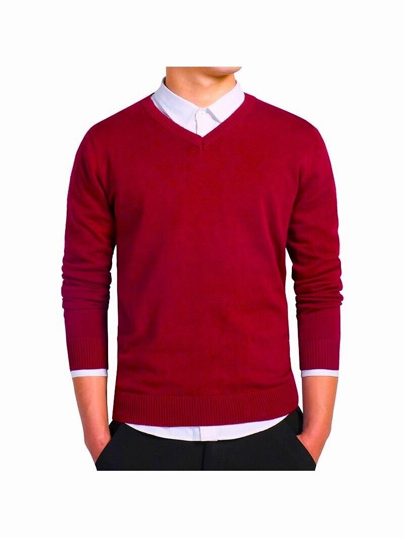 Пуловер V-NECK мужской Kangaroo Valley, шерсть мериноса 100%, цвет красный, размер 2XL. Товар уцененный