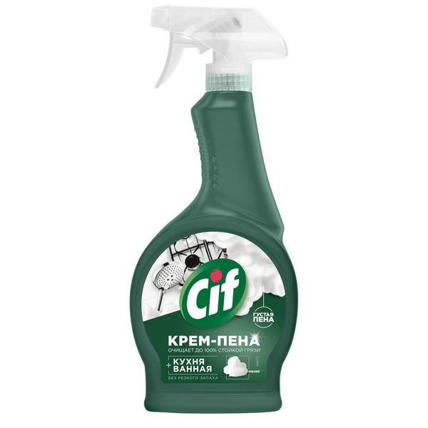 Cif чистящая крем пена удаляет до 100% стойкой грязи 500 мл
