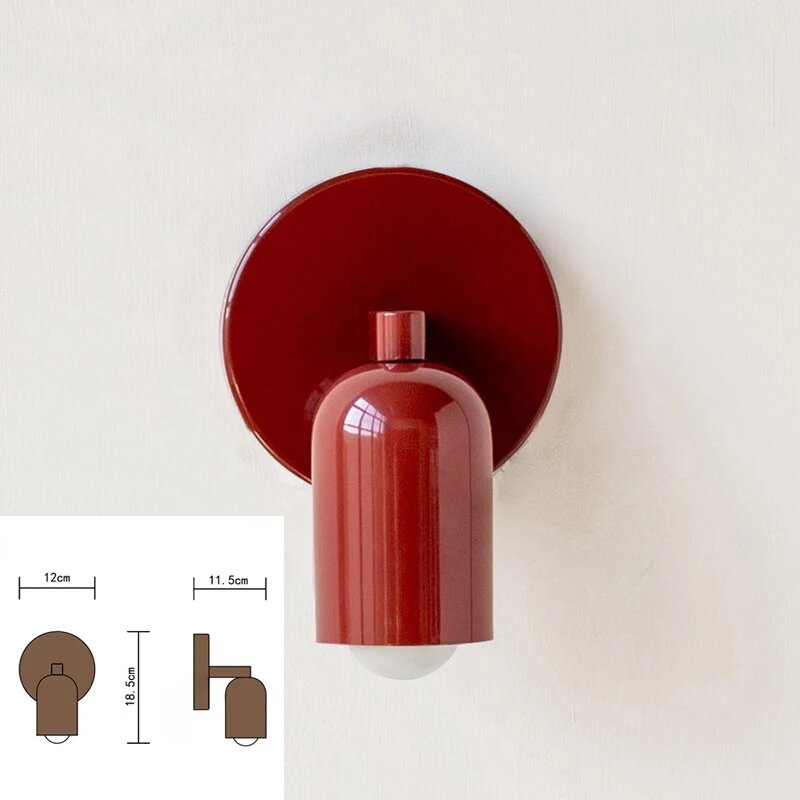 DIAFANO Скандинавский настенный светильник Бордовый, Красный