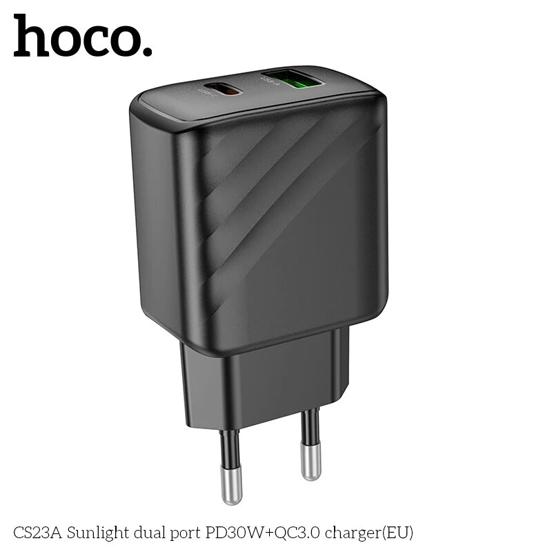 Зарядное устройство CS23A 30W GaN с поддержкой PD 3.0 и QC4.0, USB-C, для iPhone 17, 16, 15 Pro, Samsung S25, Xiaomi, планшетов, iPad Air Pro и других телефонов