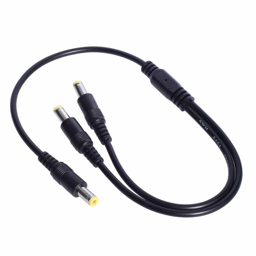 Кабель-разветвитель питания 5,5x2,5 мм, 1-2-сторонний Y-адаптер для светодиодных фонарей, камер видеонаблюдения, маршрутизаторов