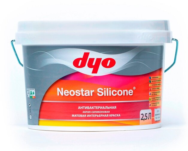 Краска "Dyo" интерьерная, акрил-силиконовая "NEOSTAR SILICONE" 2,5л