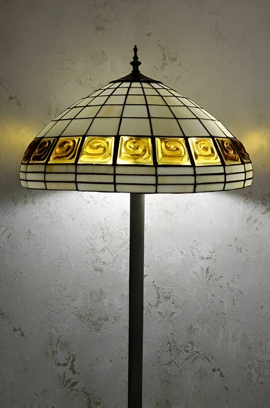 Торшер "Тиффани" T 18219 F , теплый белый свет, 100Вт, E27, IP20