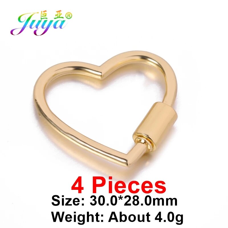 4 шт. Карабины Juya Gold, 30.0*28.0 мм