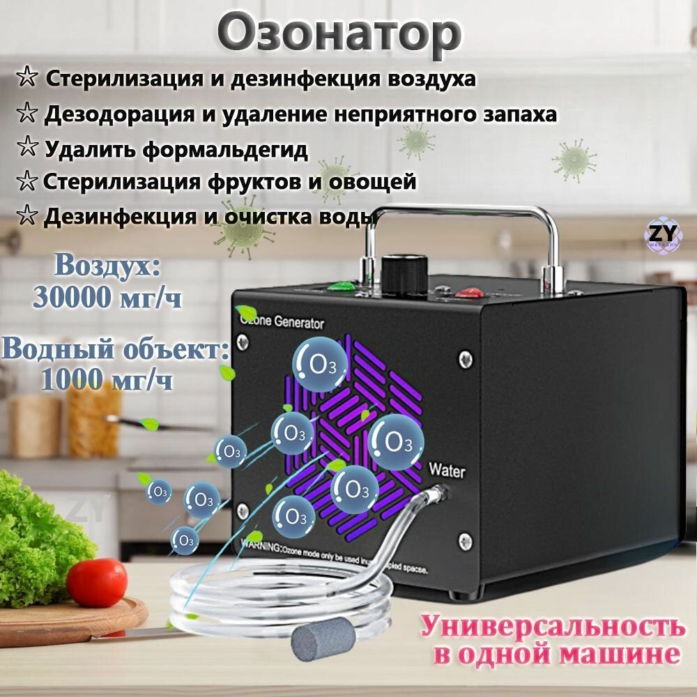 Озонатор воздуха для избавления от запахов и дезинфекции воздуха, Озонатор для фруктов, овощей - 30 гр/ч