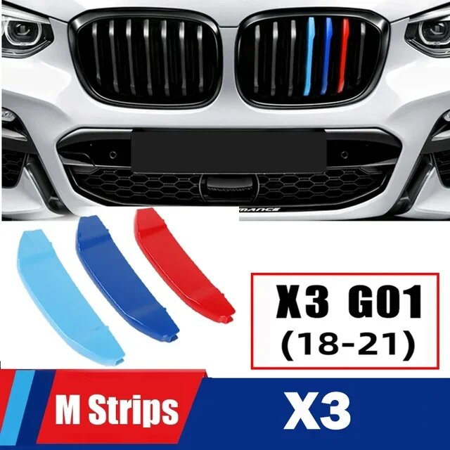Полосы решетки BMW X3 G01 (18-21), 3 шт, цвет X3 18-21