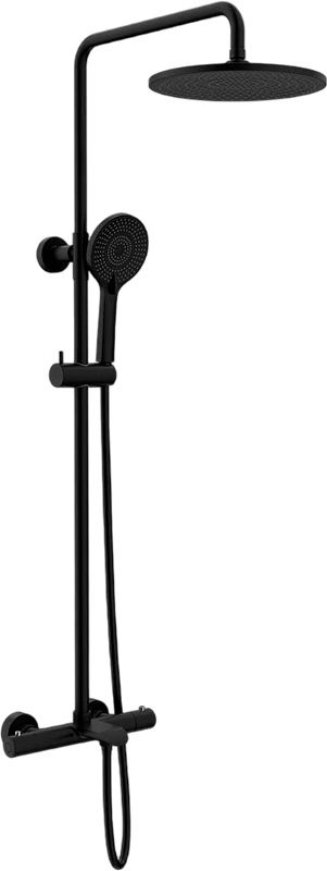 Душевая стойка Vincea Esse VSFS-1E1TMB с термостатом, черная матовая