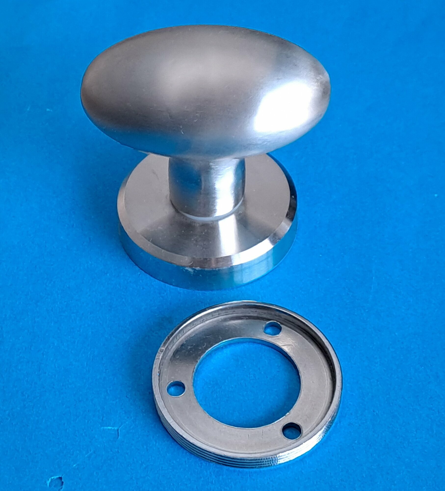 Ручка "Овал "h 65 мм дверная поворотная Односторонняя "матовый хром" 1 штука