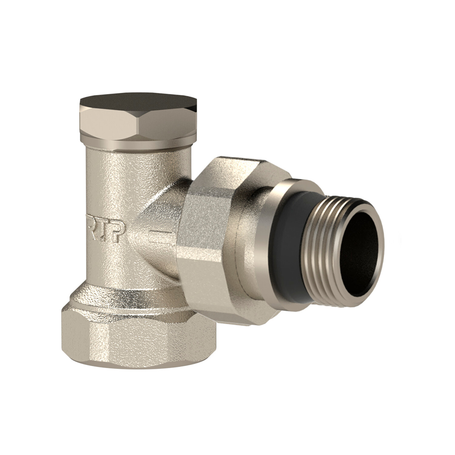 Вентиль отопительный 1/2", для радиатора, регулировочный, нижний, угловой, с прокладкой, РТП | 36156