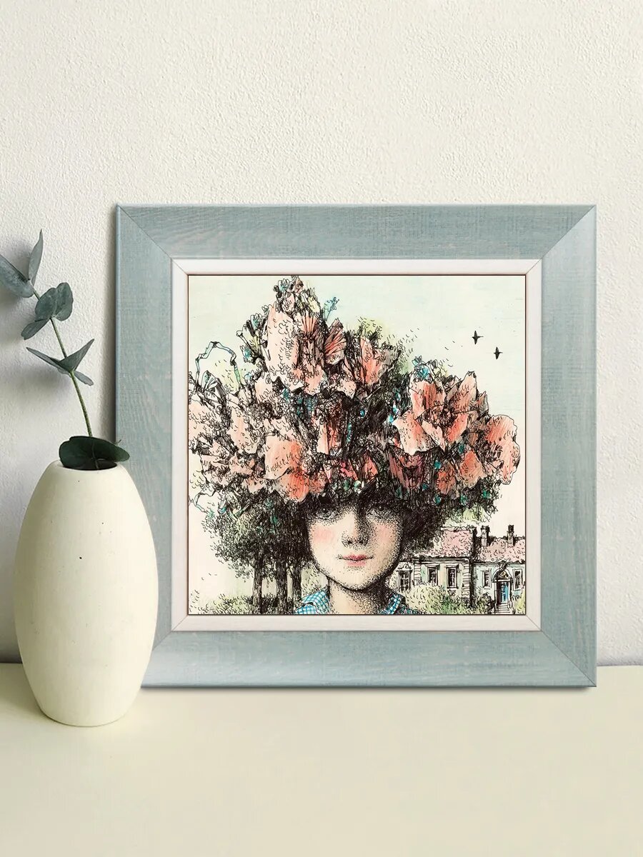 Картина на стену с ангелом.