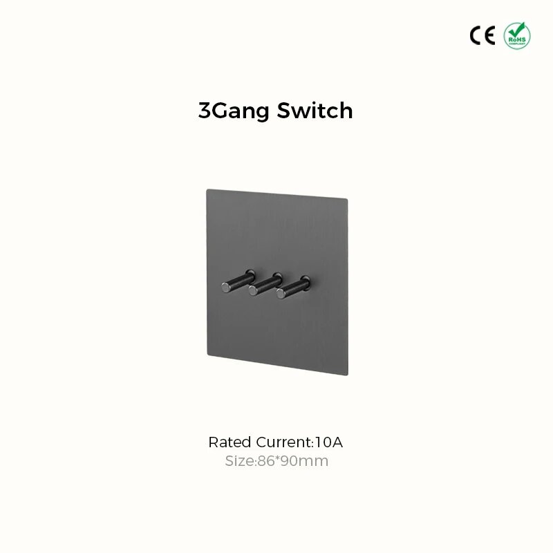 Avoir серые металлические панели розетка с USB 3Gang switch