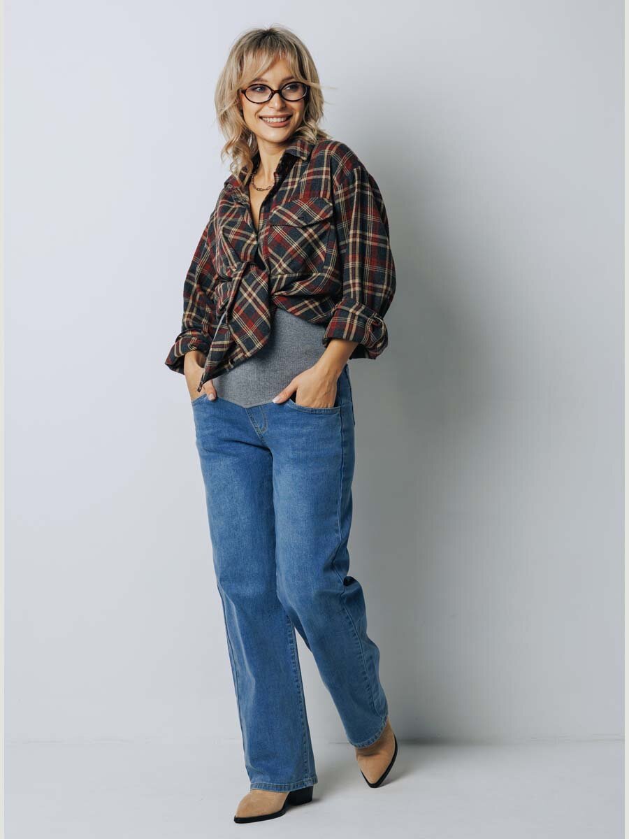 Джинсы трубы 