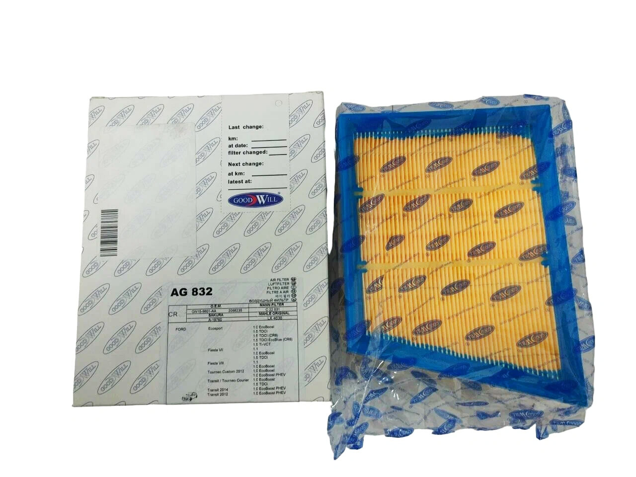 Фильтр воздушный Форд ЭкоСпорт 2 (1.5л) /Ford EcoSport II (2014-2019)