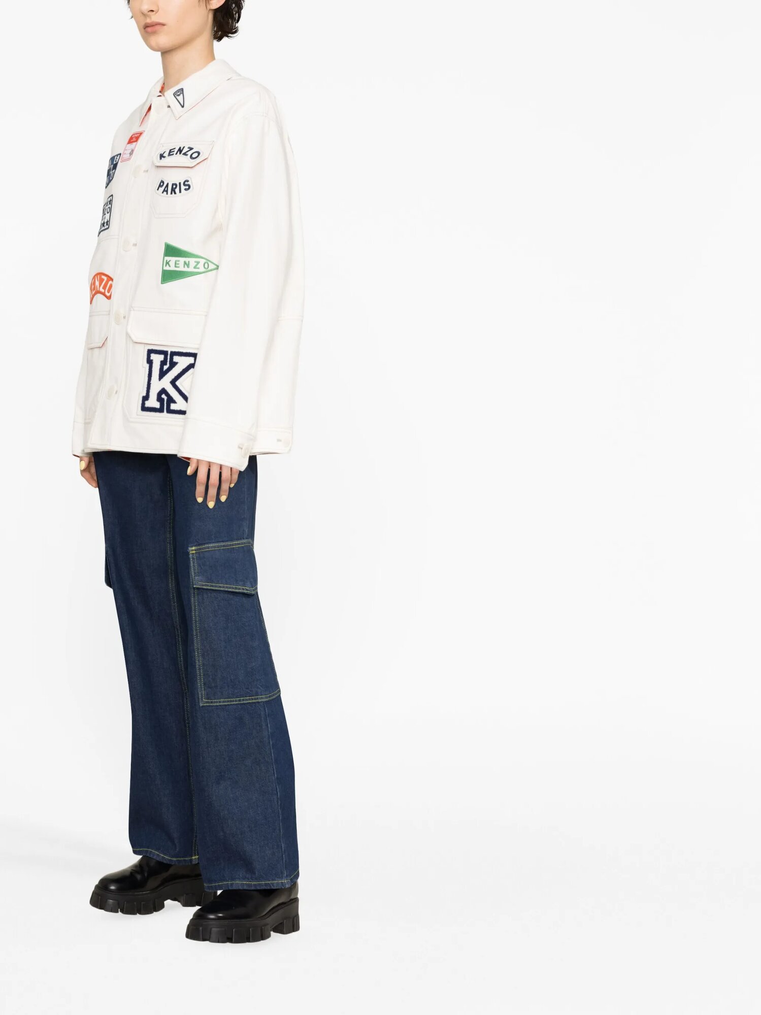Куртка KENZO Kenzo Sailor, размер 40, бежевый/белый — фото 1