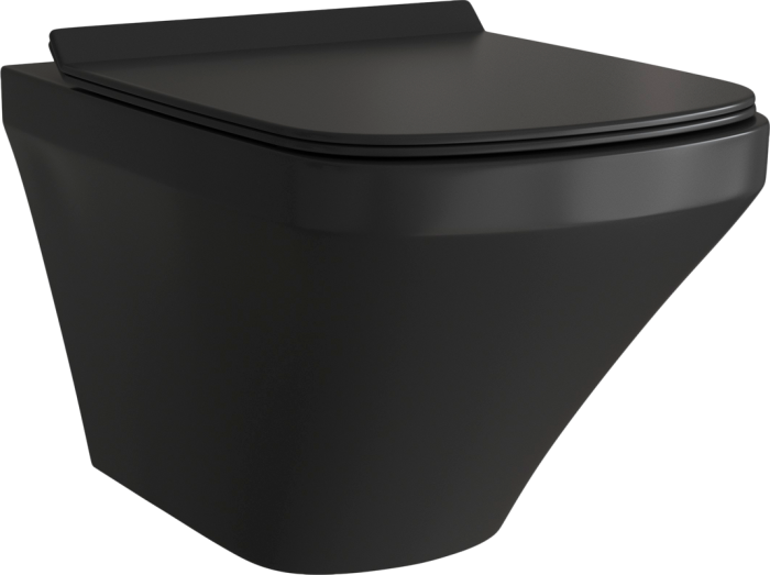 Унитаз подвесной Grossman GR-4440BMS безободковый, черный матовый