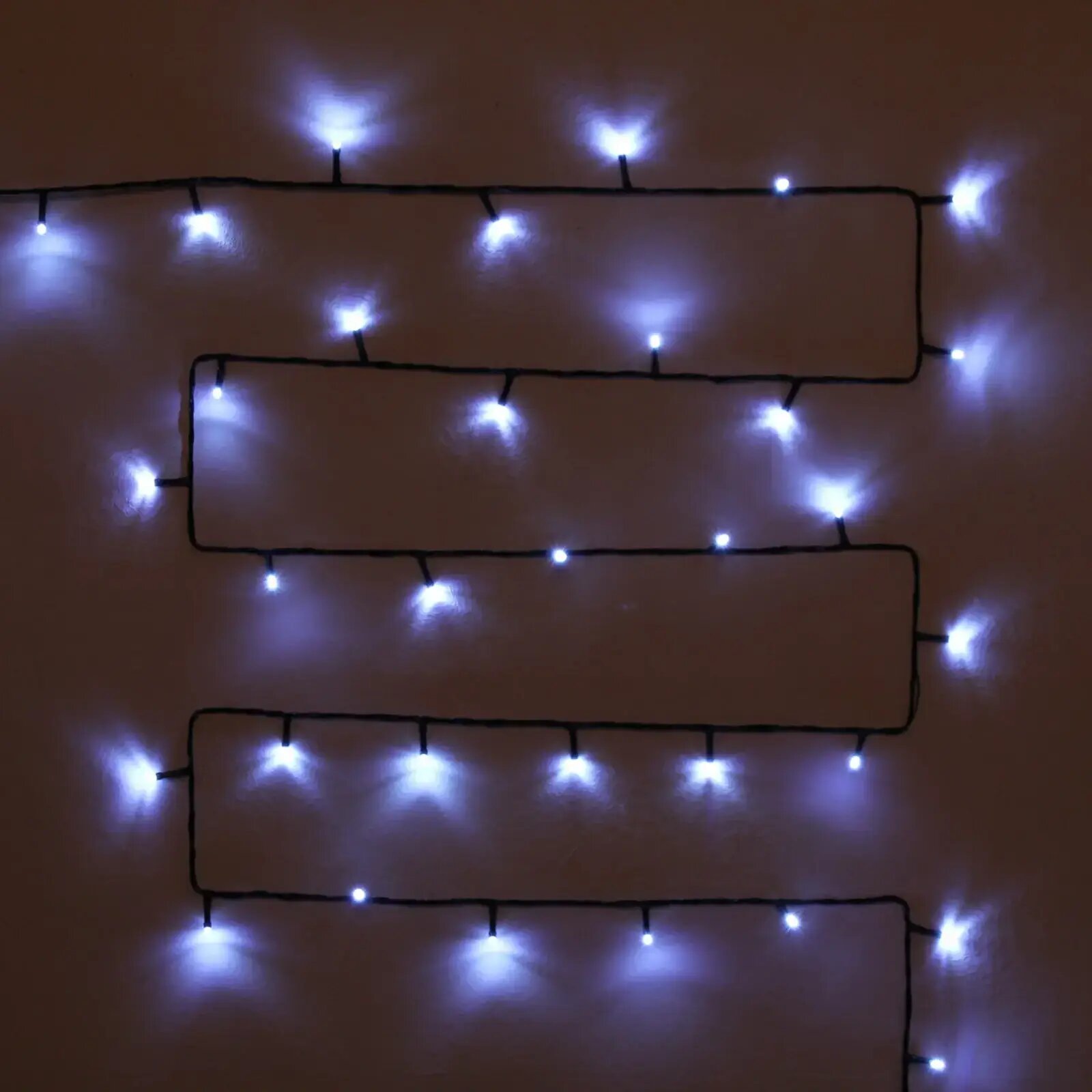 Гирлянда для улицы «Мерцание» 11м 120 ламп LED чёрный провод,1 реж, IP-54, Белый (возможность соединения)