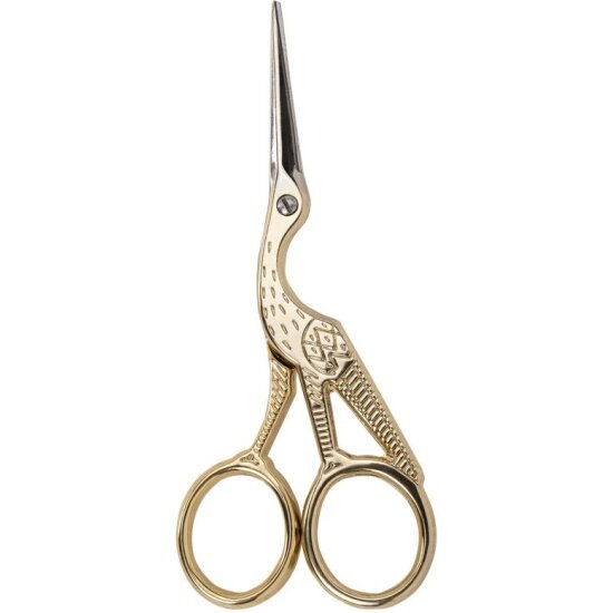 Ножницы Остров Сокровищ для вышивания и рукоделия 120 мм, цапельки, золотистые, , 665601