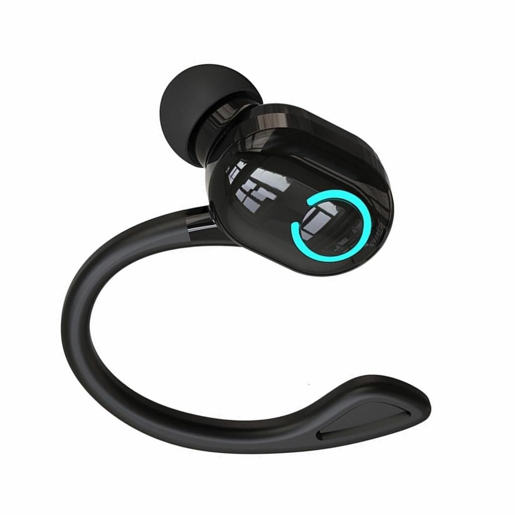 Bluetooth-гарнитура беспроводная бизнес-гарнитура с одним подвесным ухом-вкладышем-черный