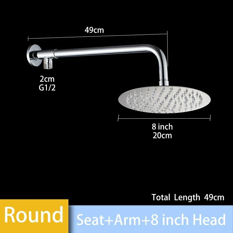 Держатель для душа из латуни Gnimauhz QT128 Round 3 piece set