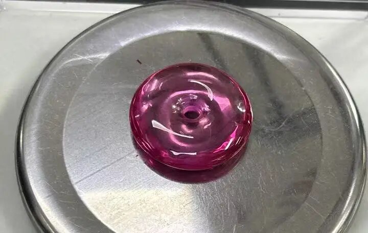 Подвеска из белого корунда Розовый, 45-47mm