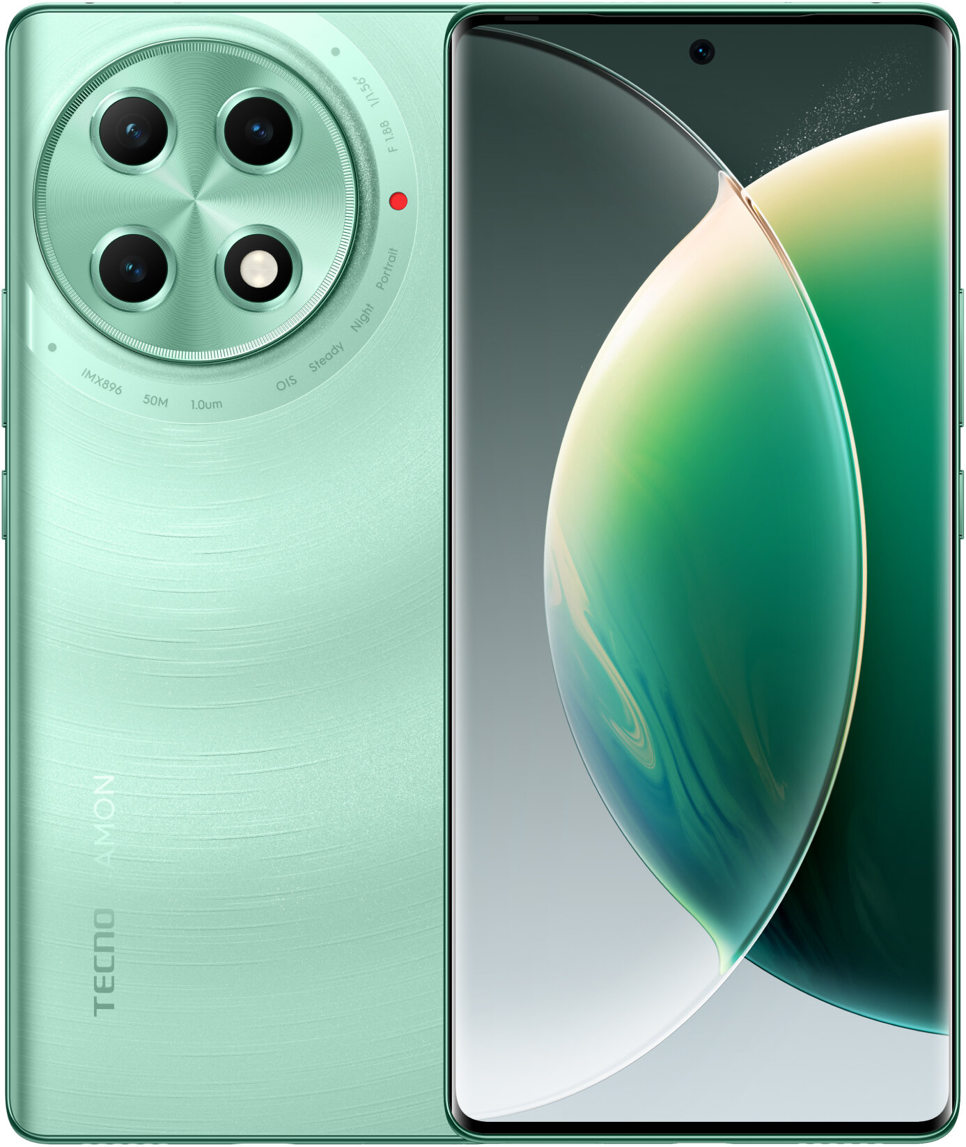 Смартфон Tecno CAMON 30S Pro 8/256 зеленый CLA6, экран 6.78", NFC, Android 14