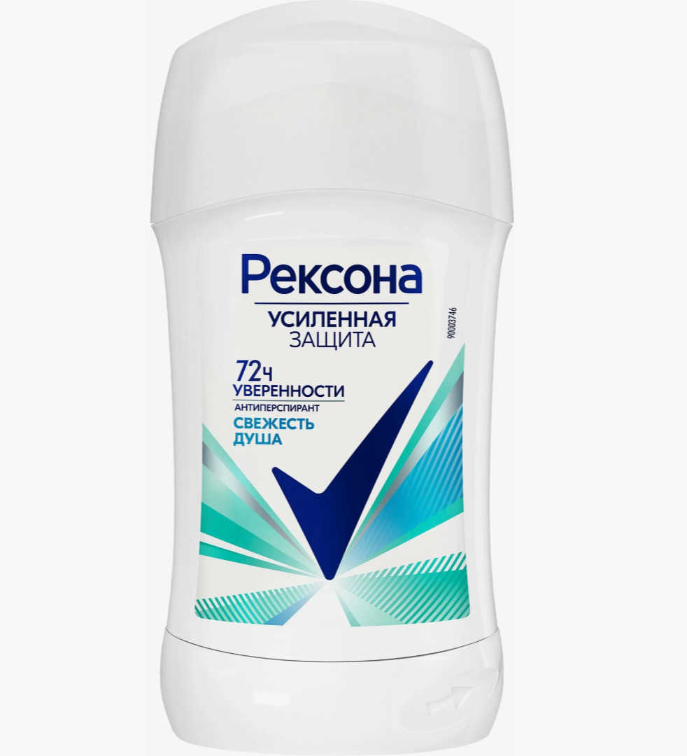 Дезодорант женский твердый антиперспирант стик Рексона Свежесть душа, 40 мл