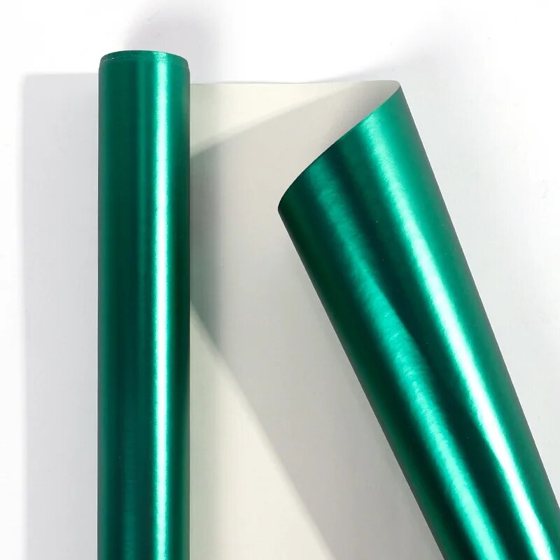 Золотая матовая подарочная бумага Изумрудный, Green-43cm x3m