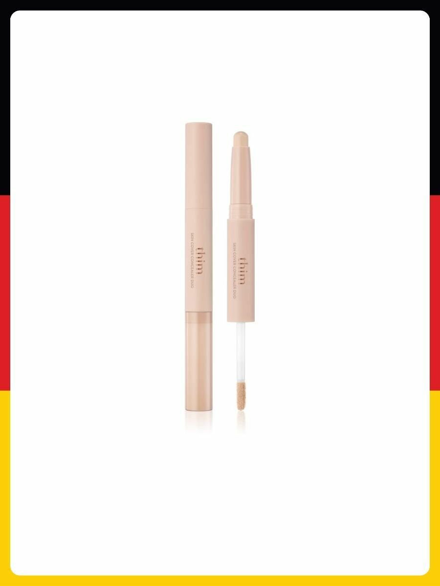 Консилер Thim Skin Cover Concealer Duo Covering corrector for blemish reduction Double-sided 02 Beige, 6,3 г