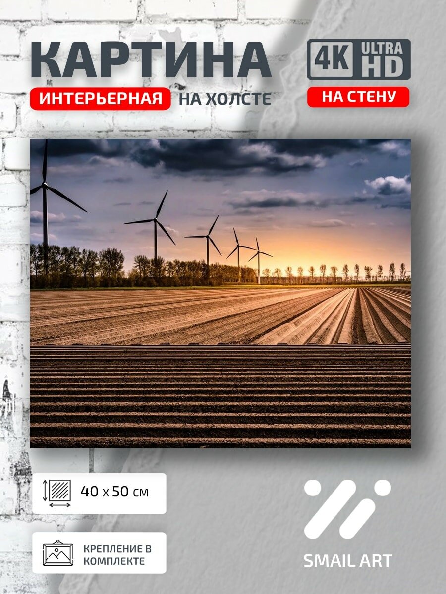 Картина на холсте интерьерная 40 на 50 на стену Пейзаж Netherlands для офиса атмосфера