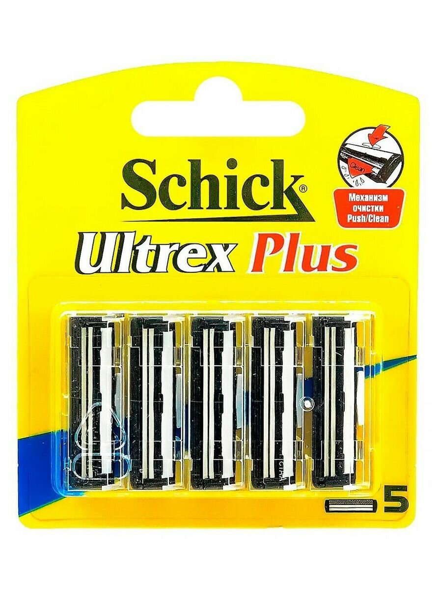 Schick Ultrex Plus, Сменные кассеты, 5 шт.