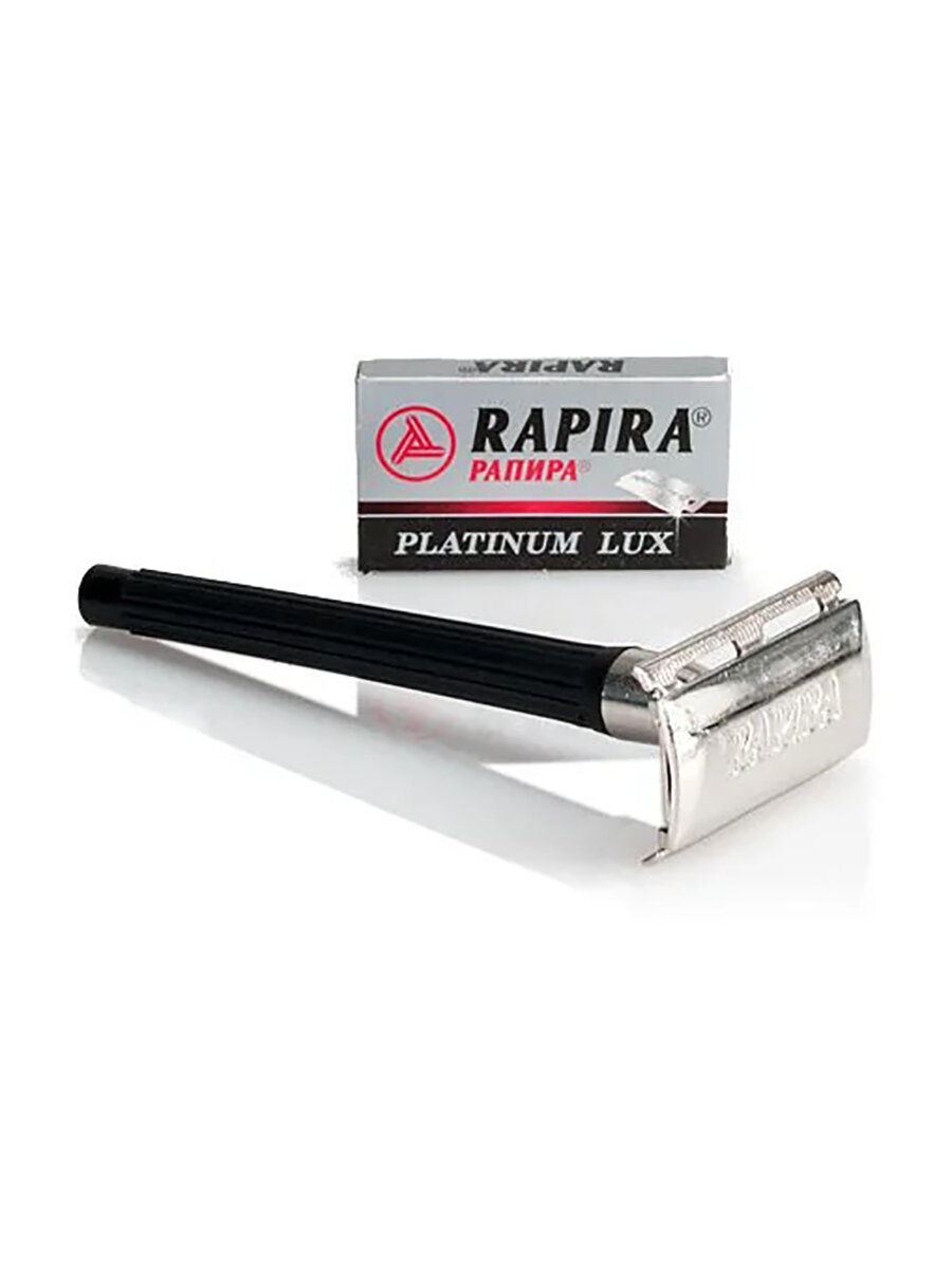 Классический бритвенный станок Т-образный Rapira Platinum Lux, 1 станок, 5 лезвий