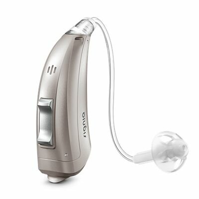 Слуховой аппарат Signia Motion SA 2PX заушный средней мощности цифровой.