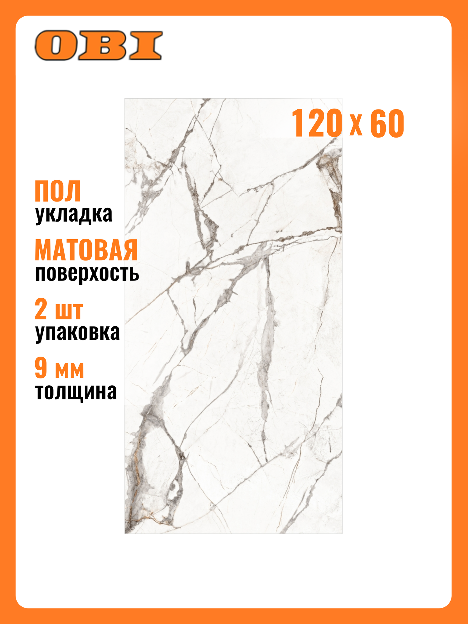 Керамогранит Global Tile GT120604703MCR Timeline Белый карвинг 60x120