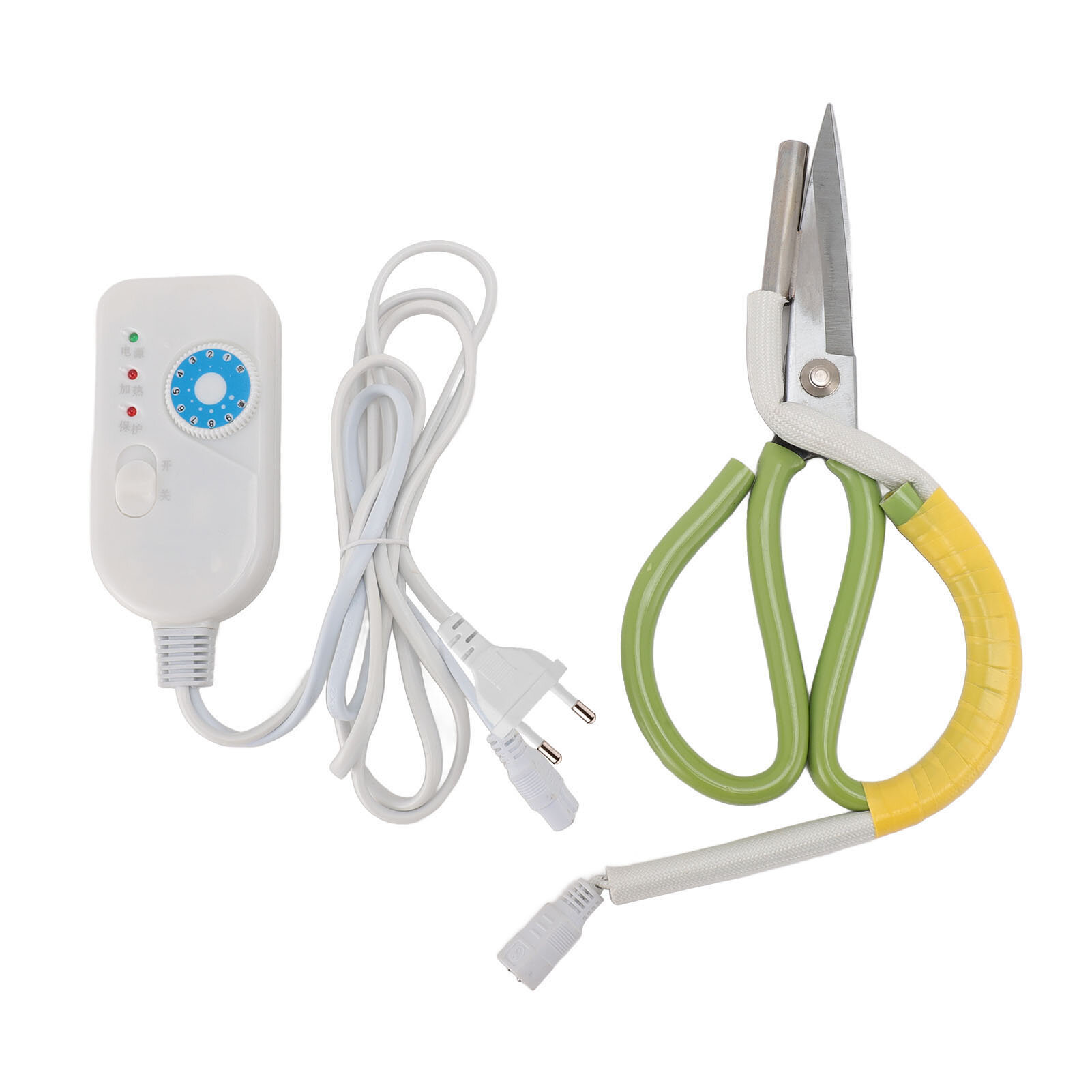 Electric Heating Shears Steel Blades Adjustable Temperature Heated Scissors for Clothing Sewing Trimming EU Plug 220V