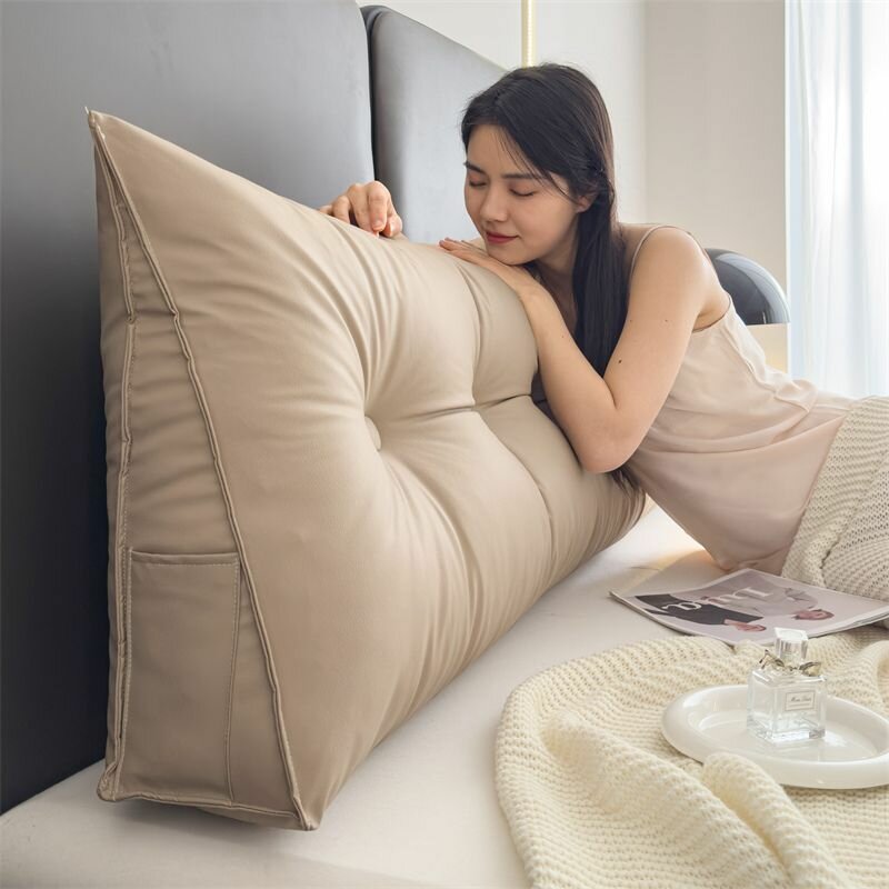 [Yongguang] Подушка для изголовья из кожи в виде кошачьей лапки, прочная треугольная большая спинка, мягкий татами, подушка для поддержки поясницы в спальне