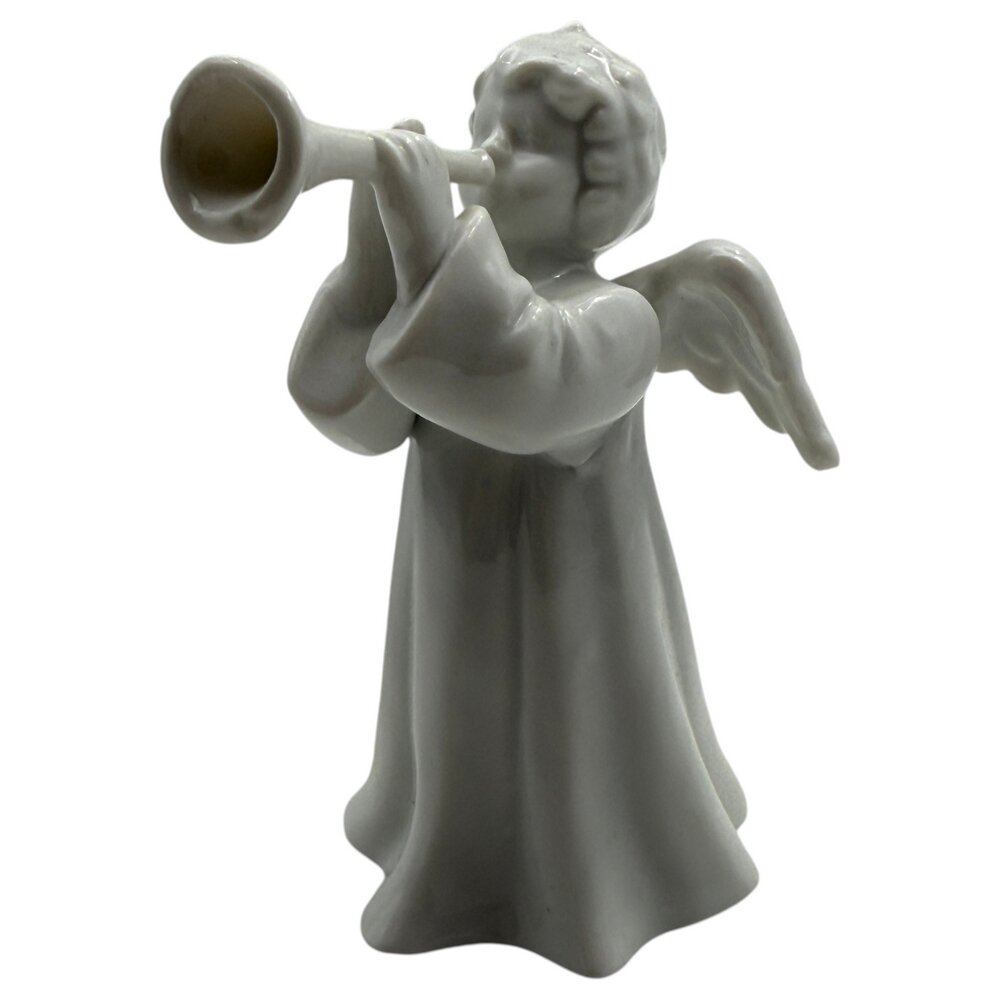 Статуэтка "Ангел музыкант Труба", 11 см, фарфор, 1970-1980 г, Европа