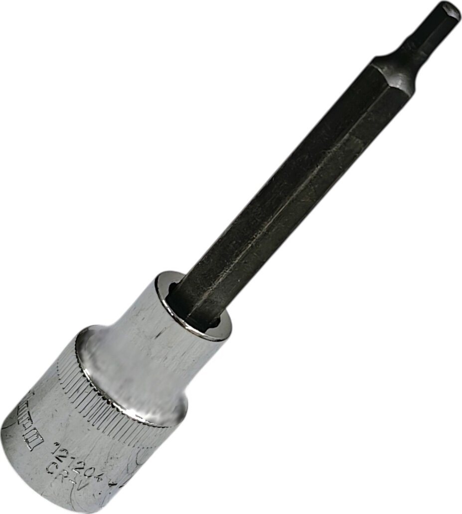Насадка торцевая 1/2"DR с вставкой-битой шестигранной, Н4, 100 мм Ombra 121204