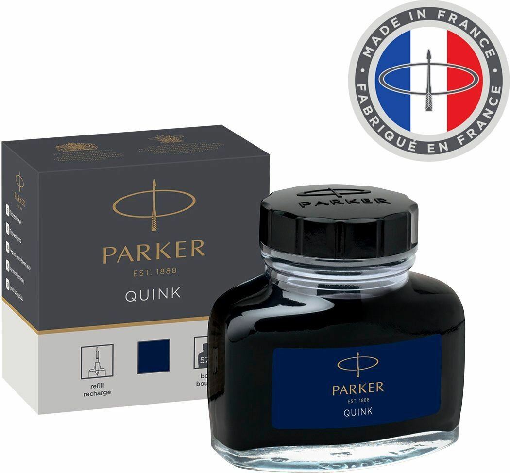 Parker Чернила для перьевых ручек Quink цвет сине-черный