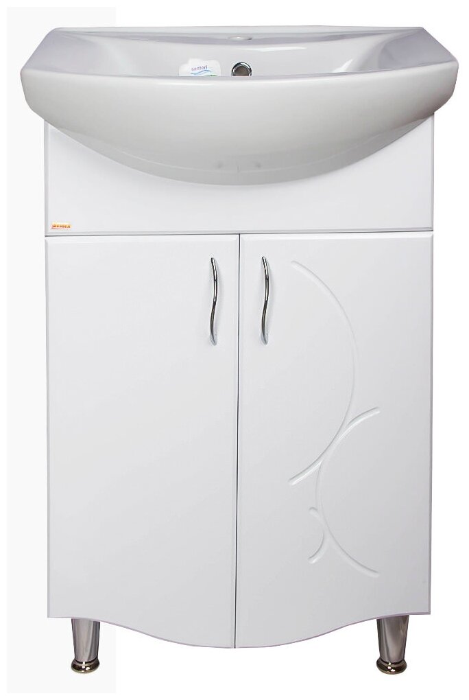 Тумба напольная Сфера-60 под раковину Грация-60, 55х30х71 см, цвет белый, Bestex