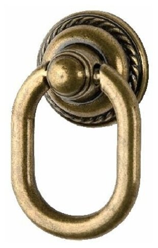 Ручка мебельная кнопка, для шкафа, для комода, для тумбы`SANBERG` металл (антик бронза)