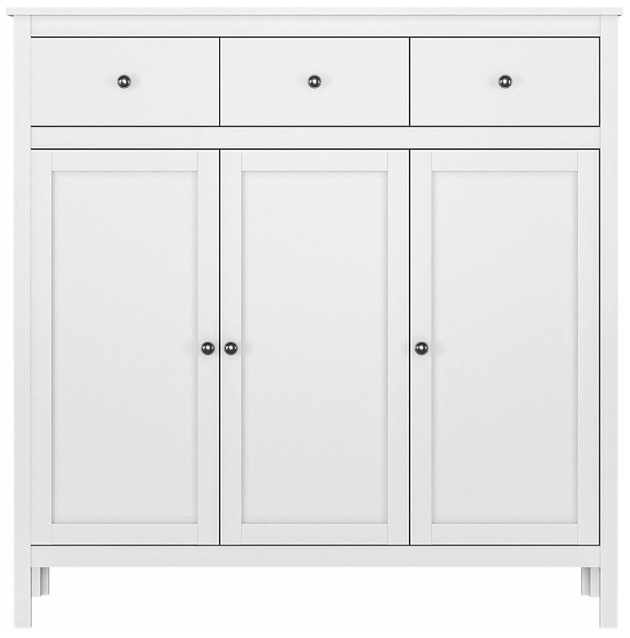 Тумба Black Red White Ева / Ewa (Хельга) KOM3D3S белый, 133х37х134.5 см