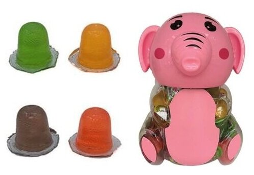 Желе-копилка в стаканчике, мои питомцы (Розовый Слон),( 13 гр. х 100 шт.)