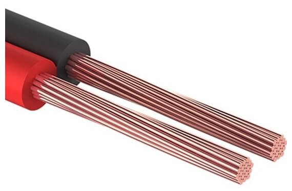 Кабель акустический Rexant 2х1,00 кв. мм, 100 м, красно-черный