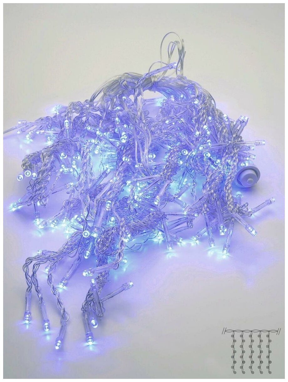 Светодиодная гирлянда Feron Занавес 230V синяя без мерцания CL20 32335