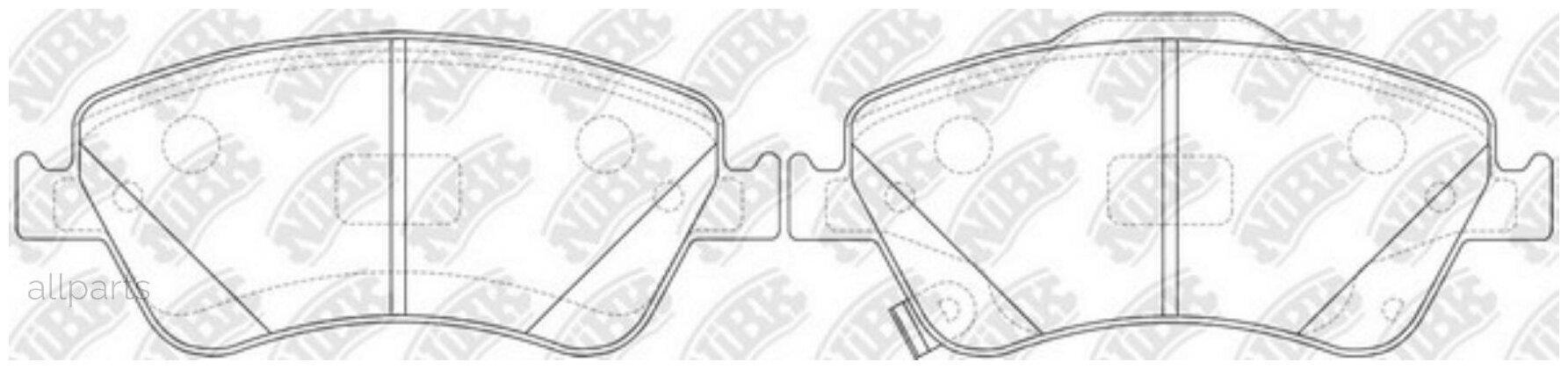 NIBK PN1834 NiBK Колодки тормозные дисковые PN1834