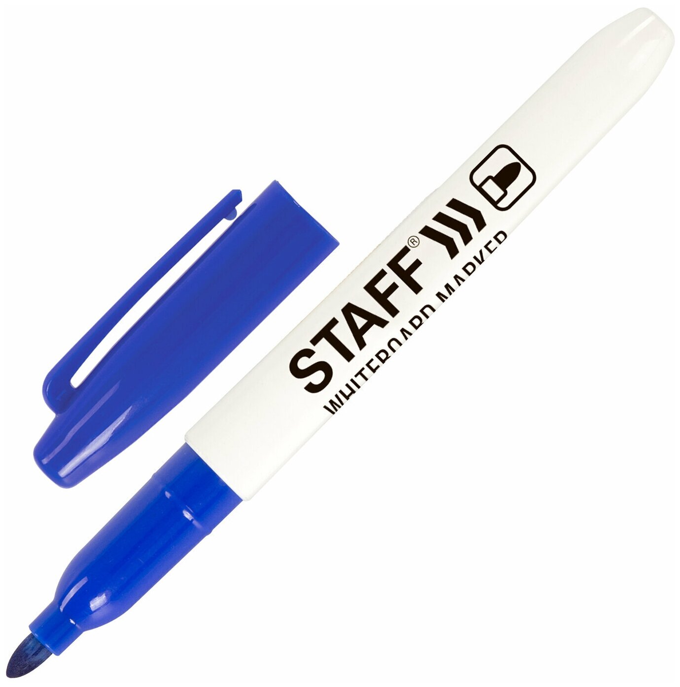 Маркер стираемый для белой доски STAFF "EVERYDAY" WBM-093, синий, 2,5 мм, тонкий корпус, 151094