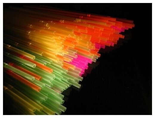 Трубочки с изгибом 210мм 5мм неоновые, ПП (250 шт/упак, 12 000 шт/кор)